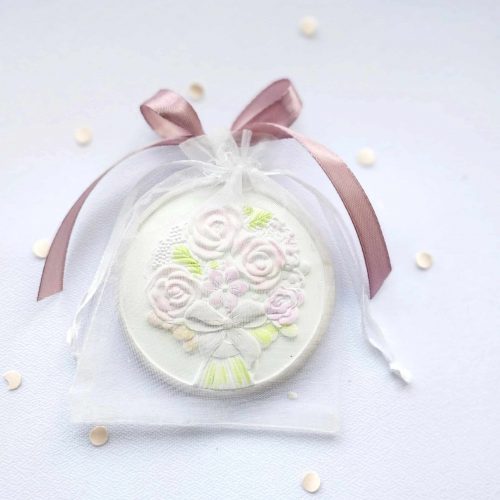 Buchetul miresei tablouas din praf ceramic | Marturii și cadouri handmade